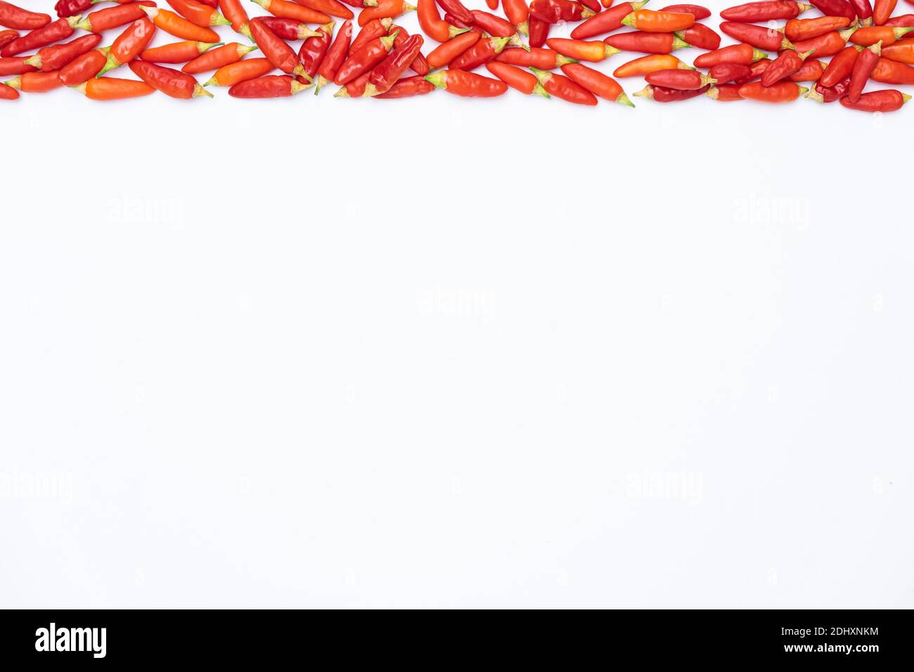 Thick border with red chlii peppers. Space for text Stock Photo - Alamy