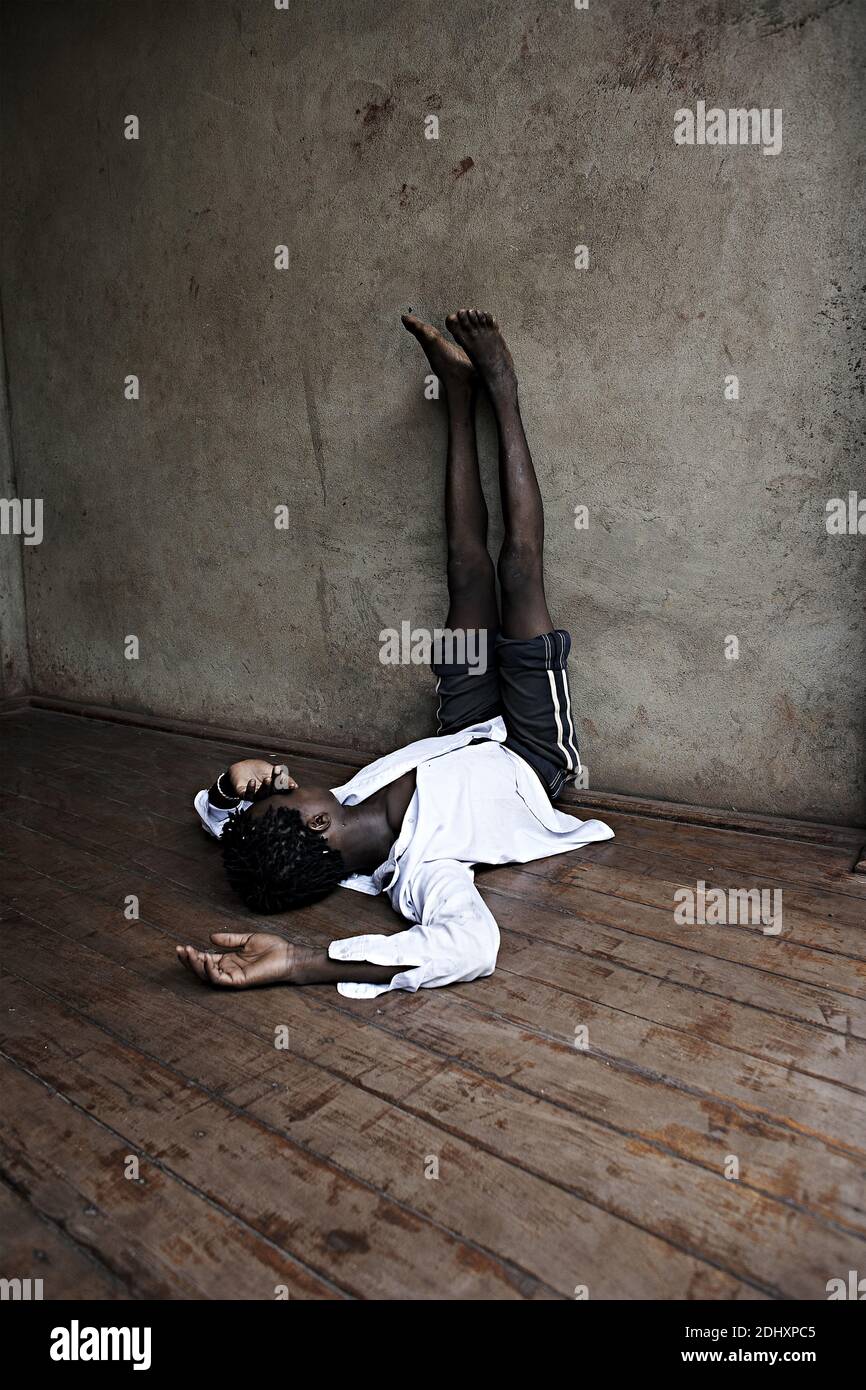 A dancer trains diligently at a dance school in Bamako, Mali, West ...