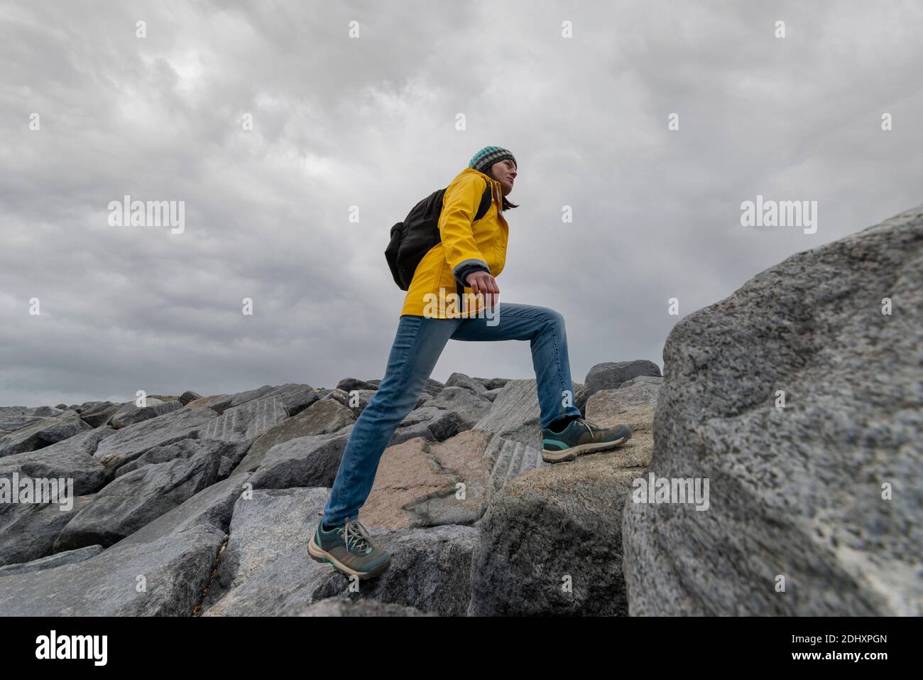 Hiking over rocks hi-res stock photography and images - Alamy