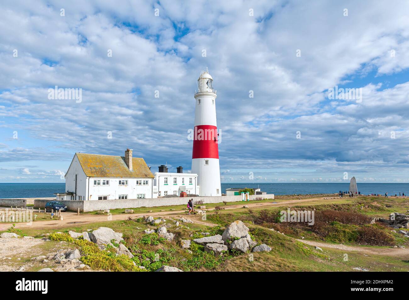 29 August 2020. Portland Bill Lighthouse. Dorset coast in Isle of ...