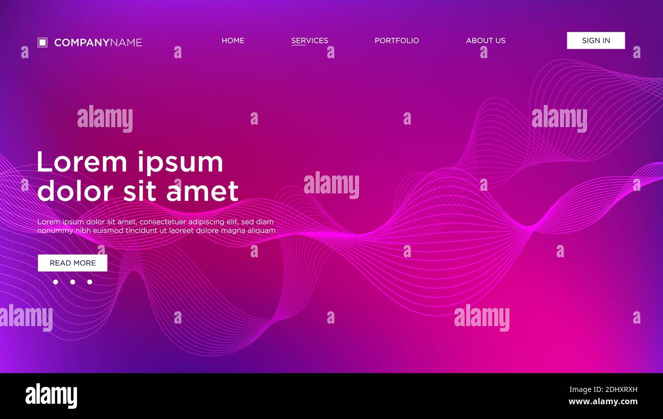 Abstract background website Landing Page. Template for websites, or ...