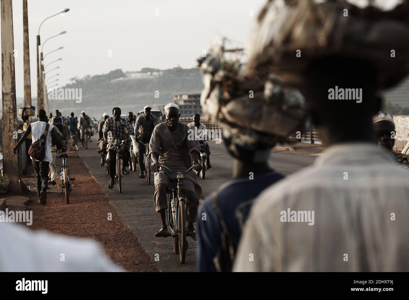 In Bamako, Mali, the All Martyrs Bridge spans the Niger River and ...