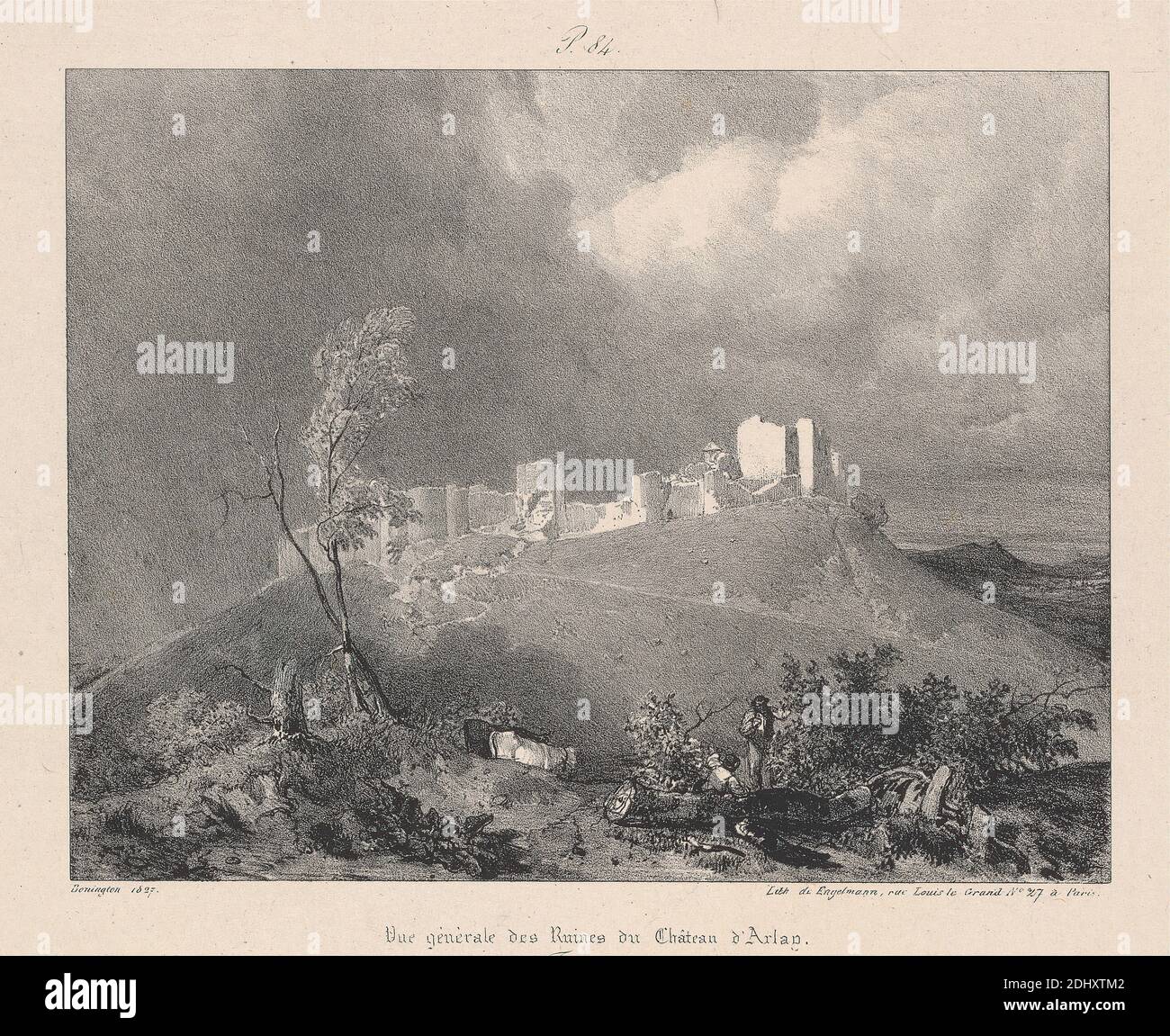 Vue generale des ruines du chateau darlay hi-res stock photography and ...