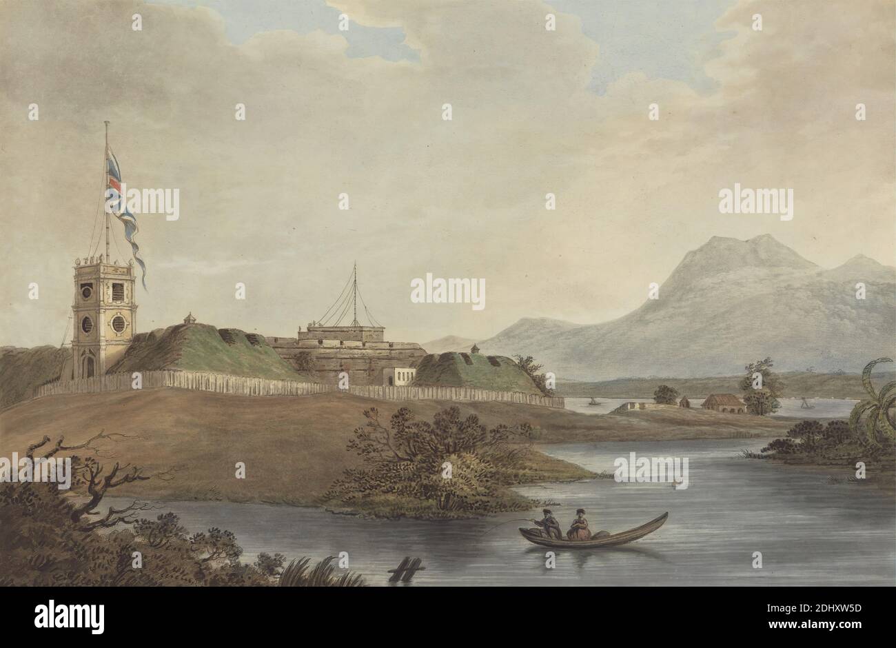 Fort Marlborough, Benkulen, Sumatra, 1799, Joseph Constantine Stadler ...