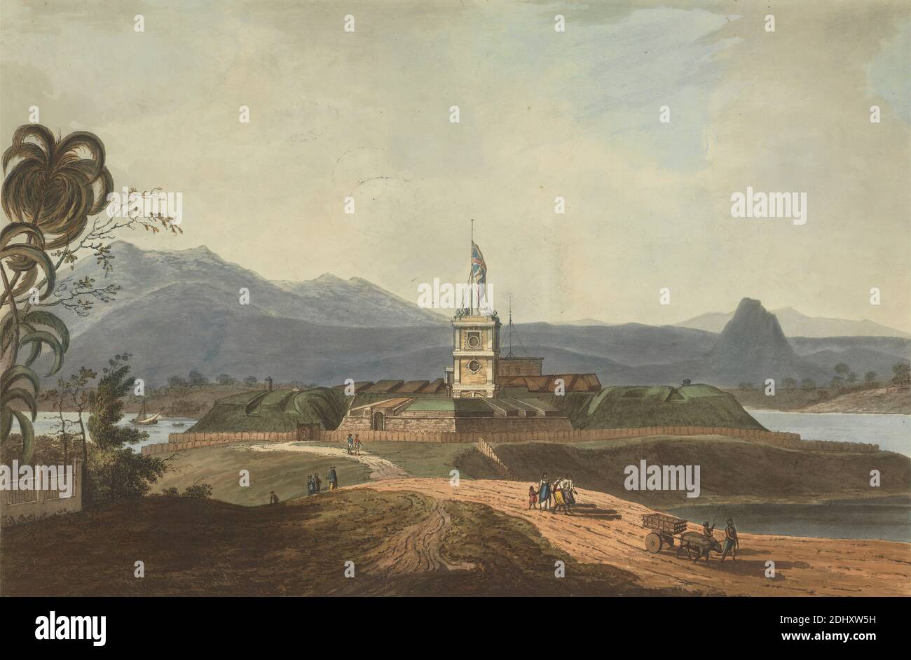 South East View of Fort Marlborough, Benkulen, Sumatra, 1799, Joseph ...