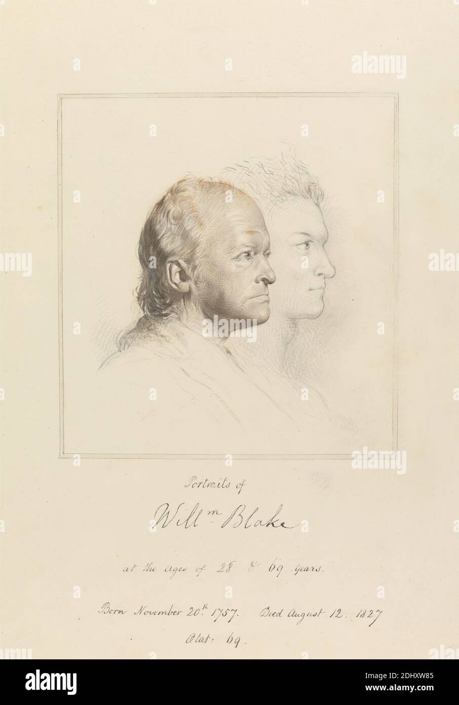 William Blake in Youth and Age, George Richmond, 1809–1896, British ...