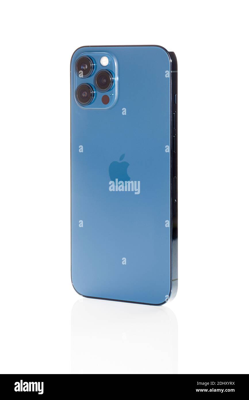 Iphone 12 blue hi-res stock photography and images - Alamy