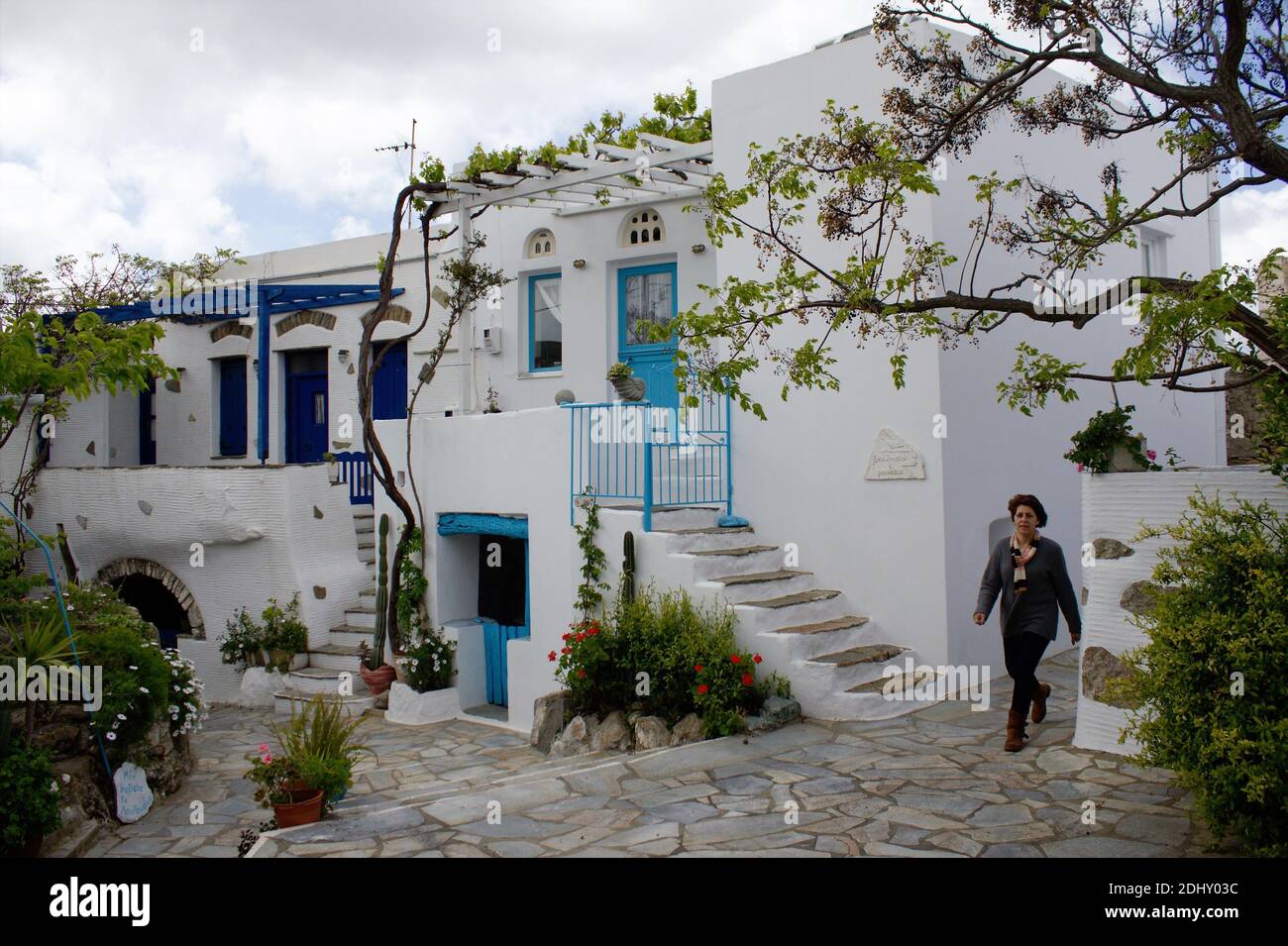 Traditional house at Volax village in Tinos island, Greece, April 20 ...