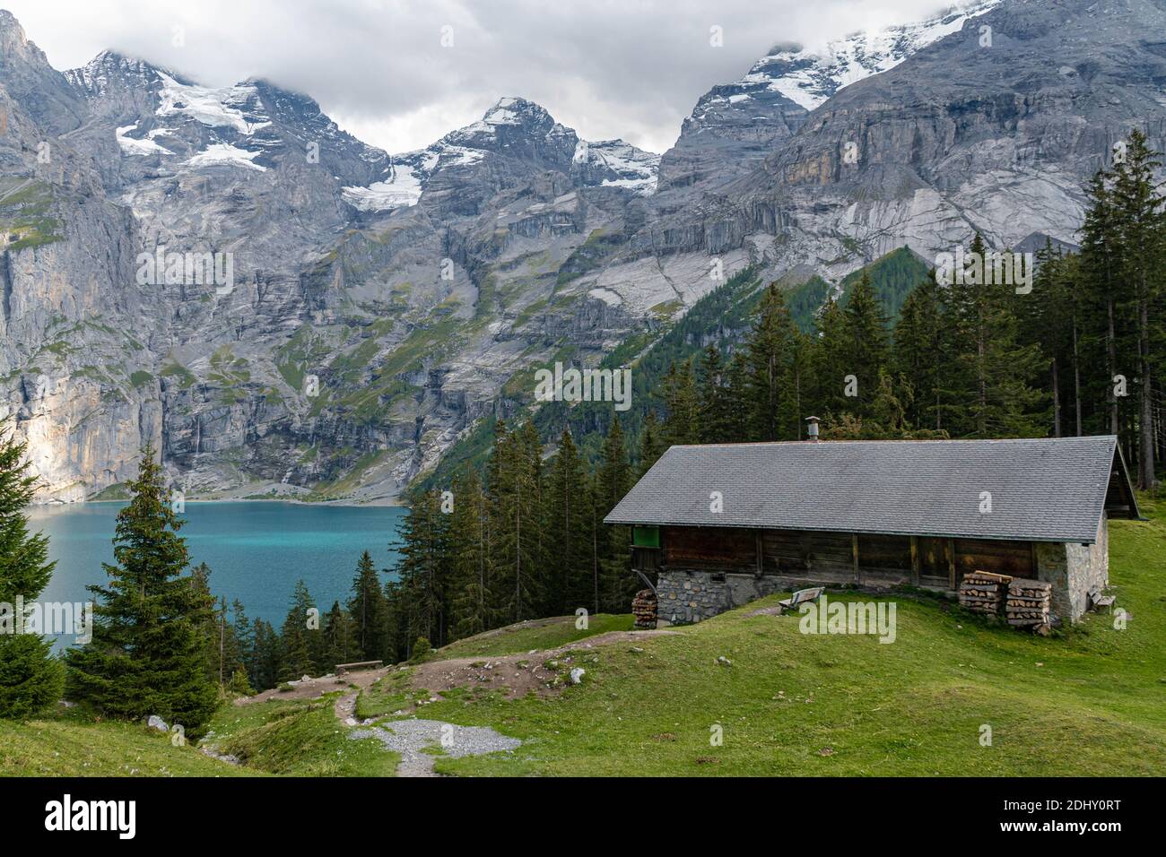 Switzerland amazing Alps in city Kandersteg Stock Photo - Alamy