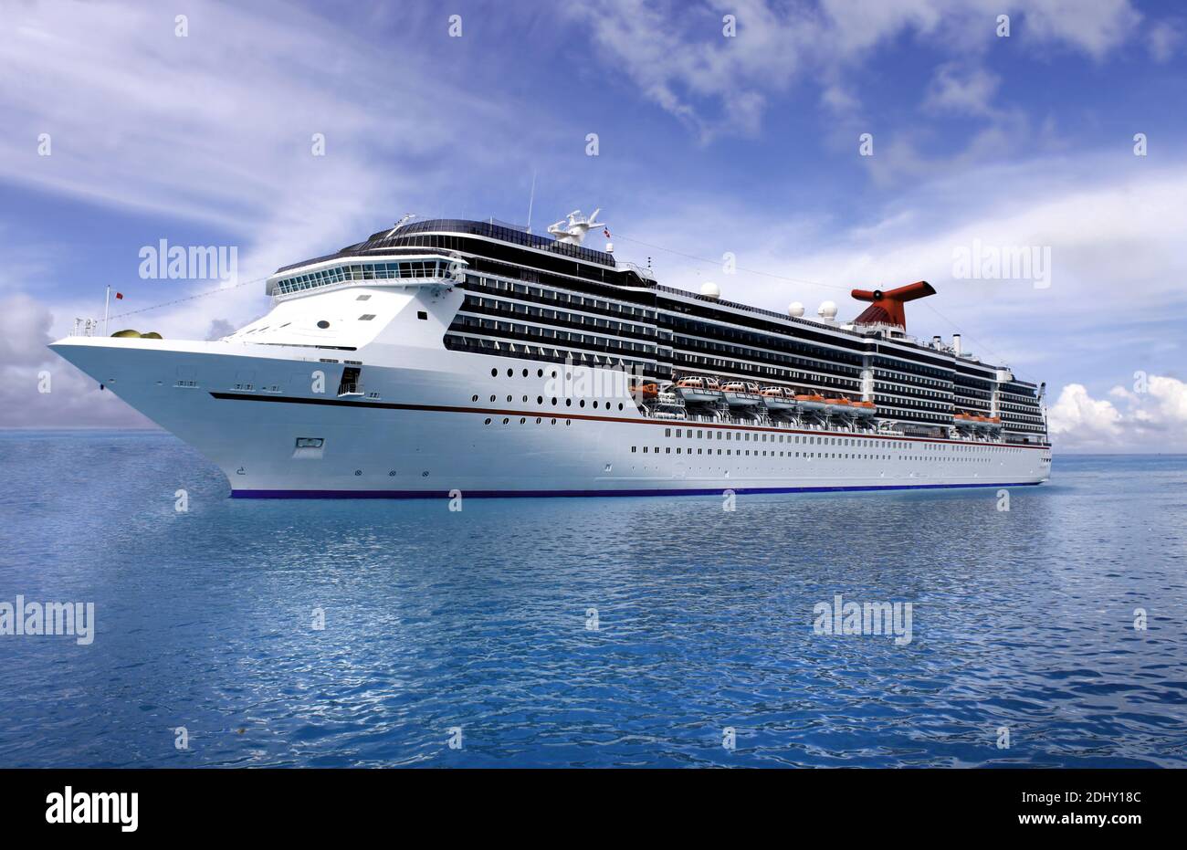 Big cruise ship at sea Stock Photo - Alamy