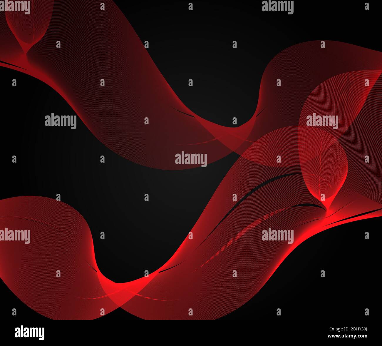 Abstract black and red color device background with line waves image ...