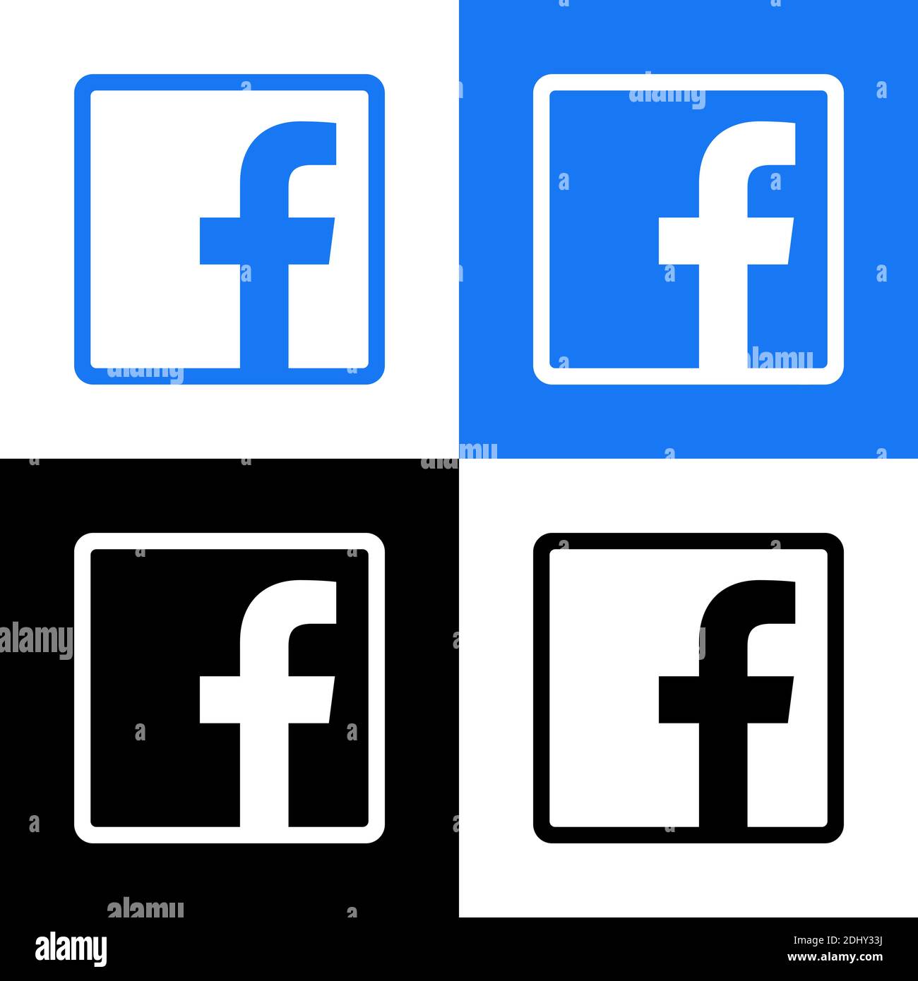 Black Square Facebook Logo
