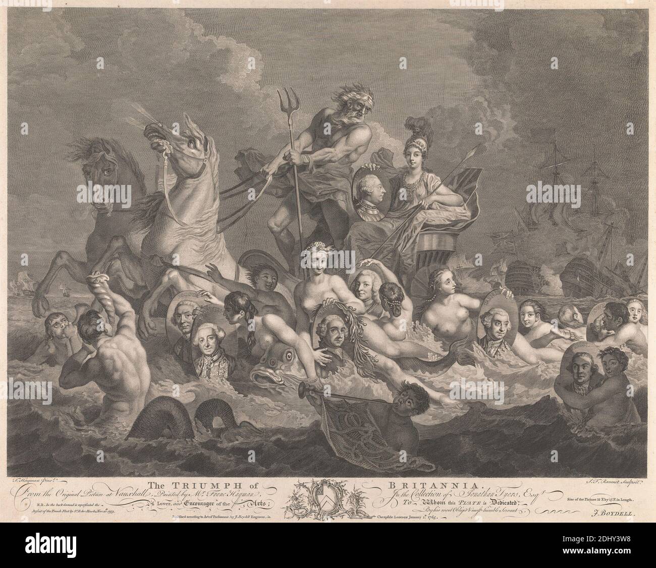 The Triumph of Britannia, Simon Francois Ravenet, 1721–1774, French ...