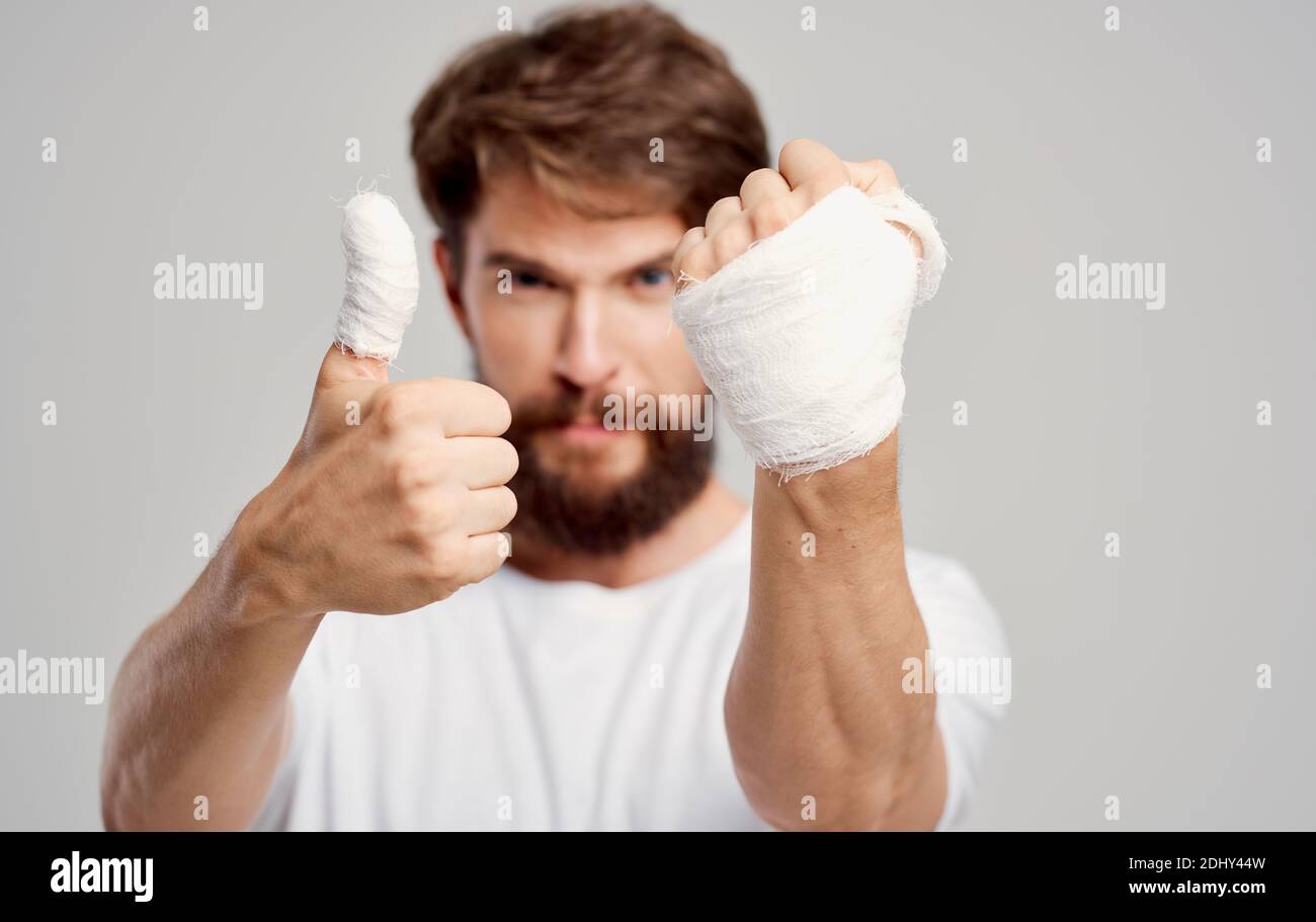 trauma patient tethered hospital trauma center health problems Stock ...