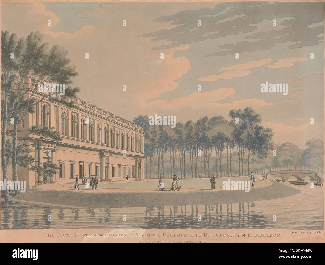 Cambridge University: East Front of the Library of Trinity College, 4 ...