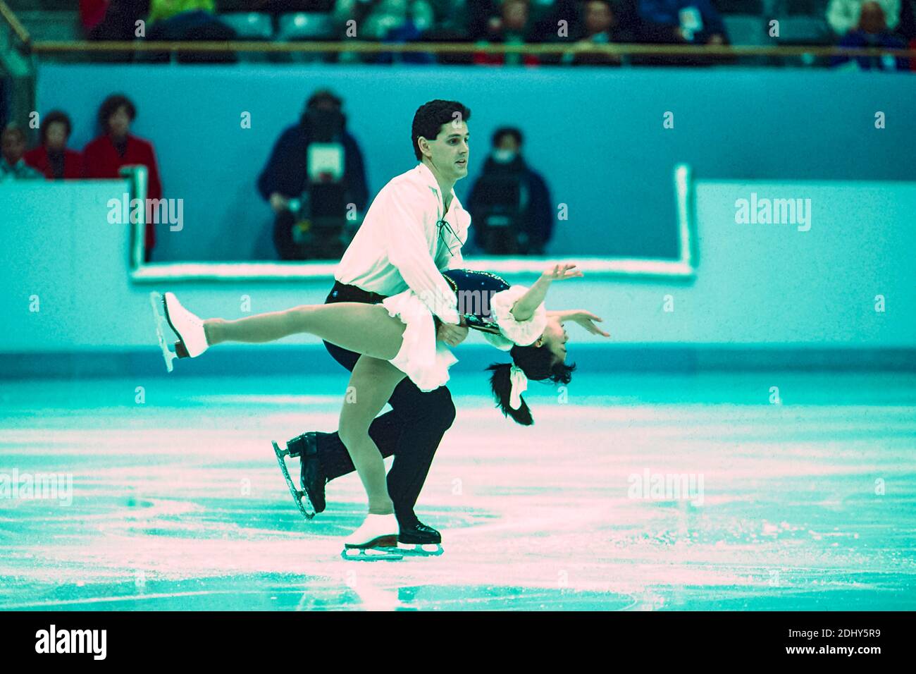 Kyoko Ina / Jason Dungjen (USA) competing in pairs figure skating at ...