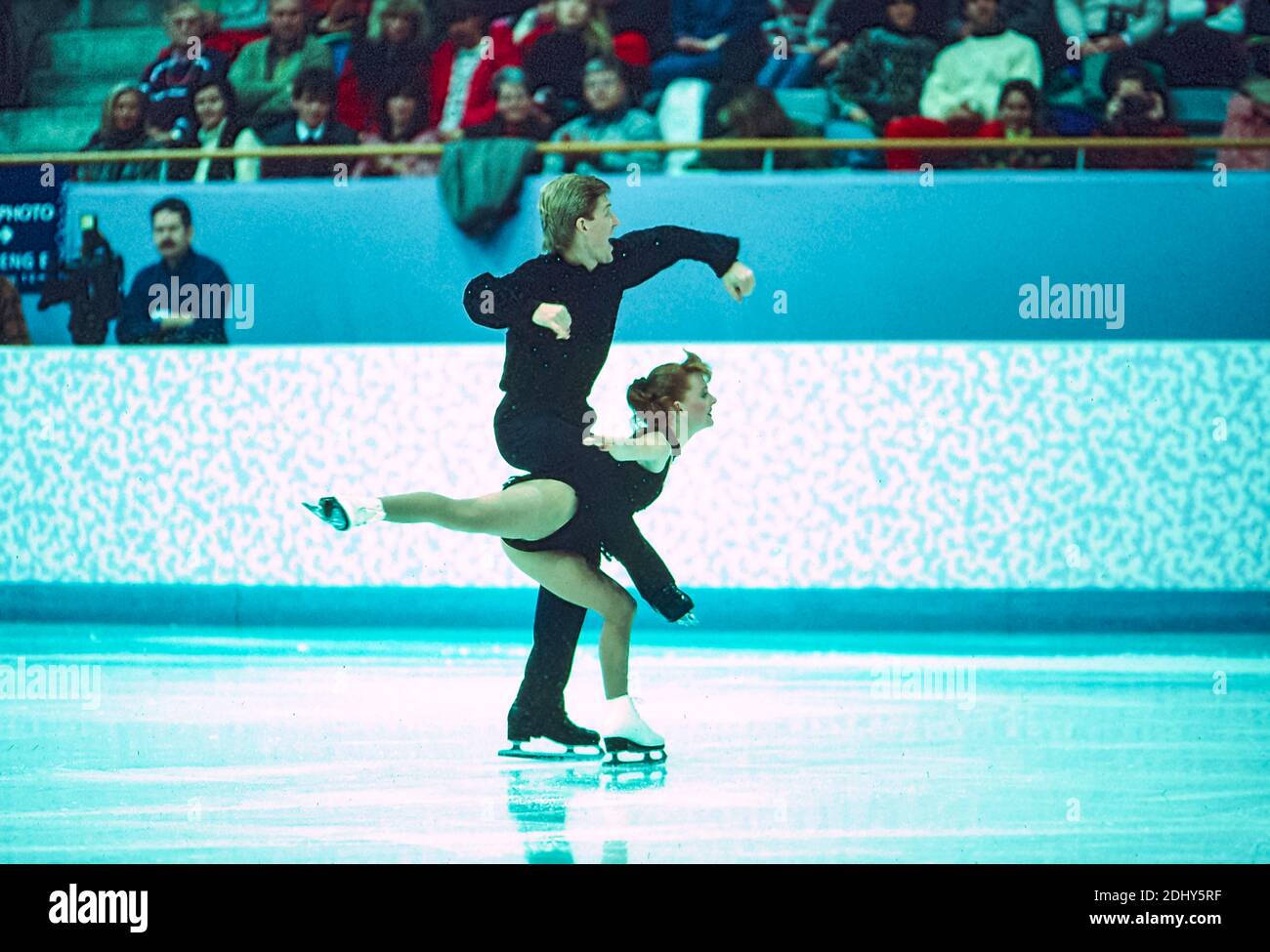 Jenni Meno / Todd Sand (USA) competing in pairs figure skating at the ...