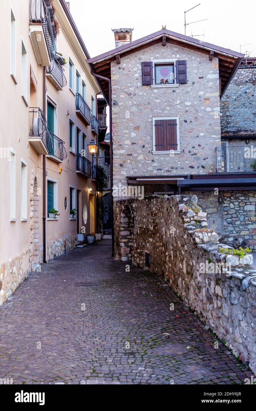 Ancient buildings of Torri del Benaco on the medium Veronese coast of ...