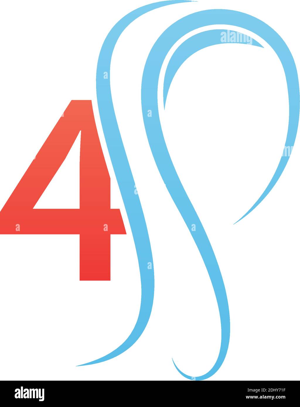 Number 4 icon logo combined with hijab icon design template Stock ...