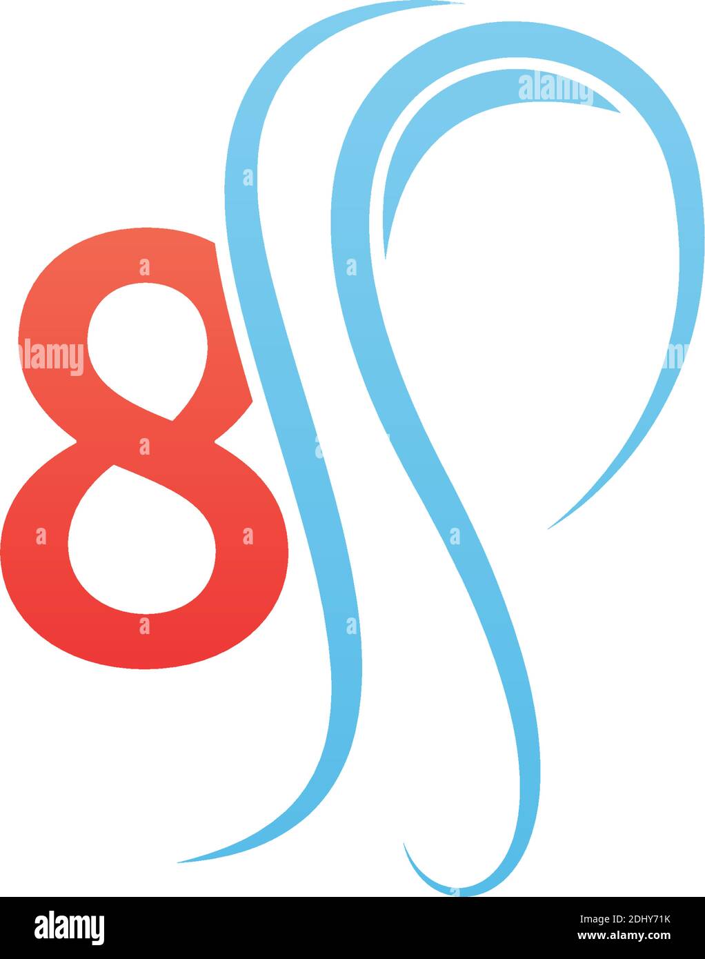 Number 8 icon logo combined with hijab icon design template Stock ...