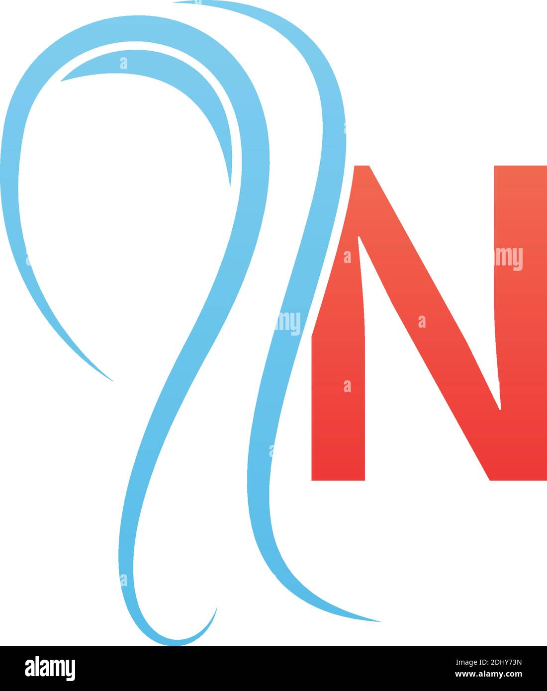 Letter N icon logo combined with hijab icon design template Stock ...