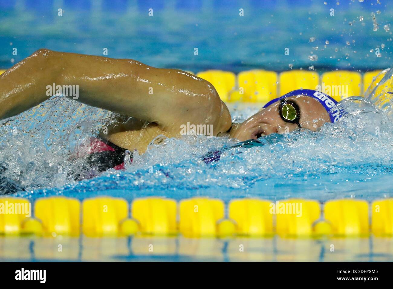 Charlotte Bonnet swimming the 200 meters freestyle women in the French ...