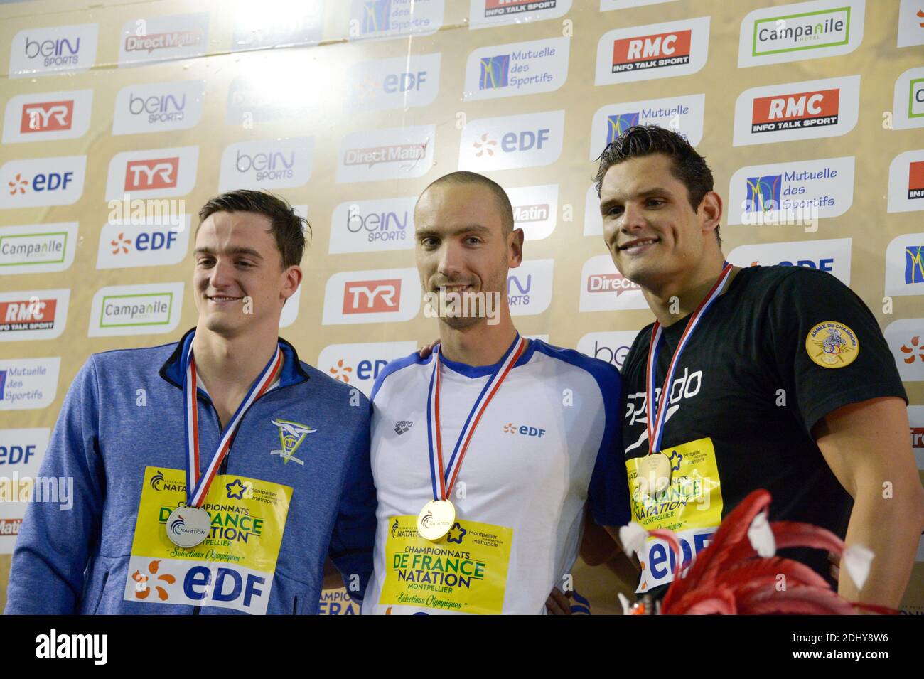 Florent Manaudou is beaten by Jeremy Stravius and Clement Mignon in the ...