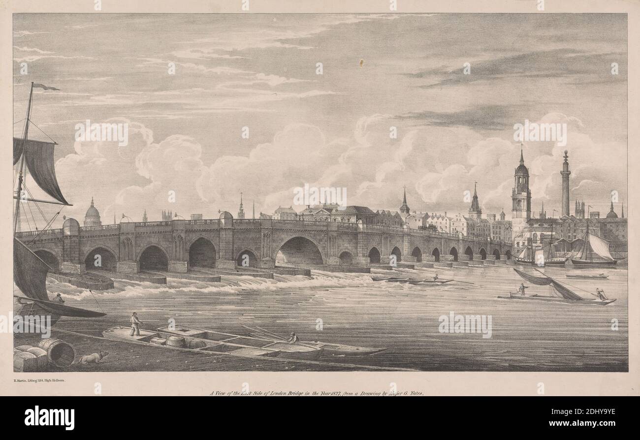 1825 london bridge hi-res stock photography and images - Alamy