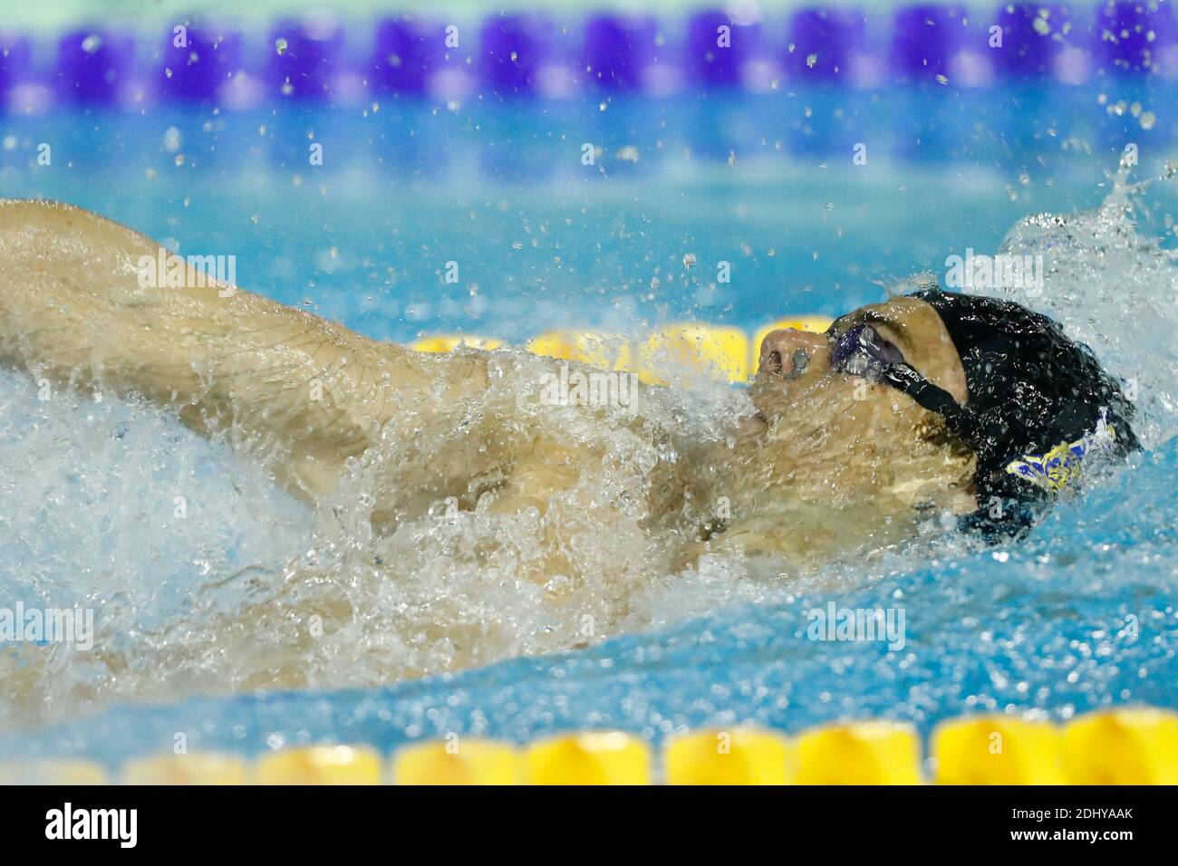 Camille Lacourt winning the 100 meters backstroke men in the French 2016 Swimming championships ...