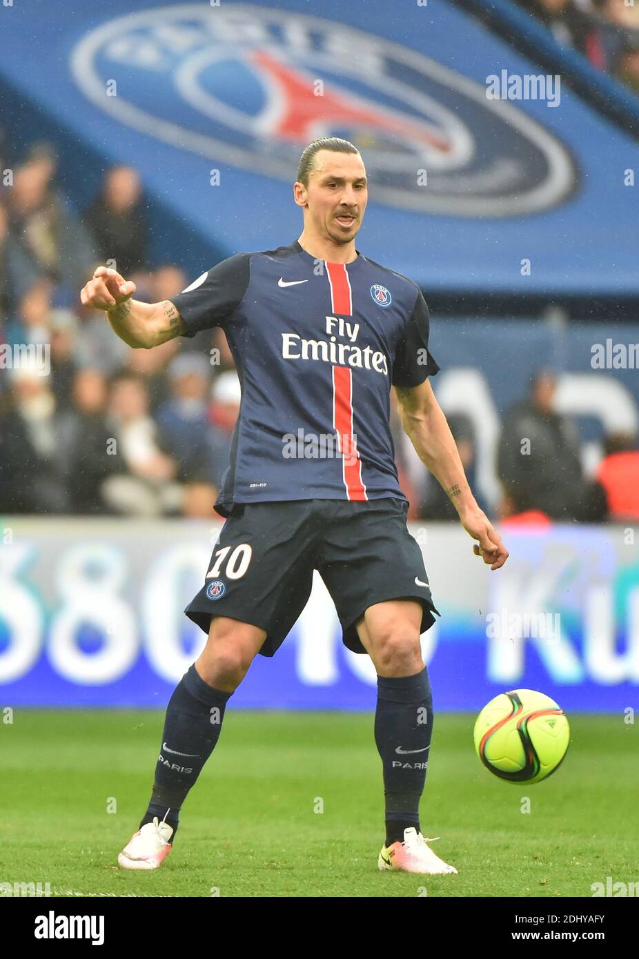 Paris Saint-Germain's Swedish forward Zlatan Ibrahimovic during the ...