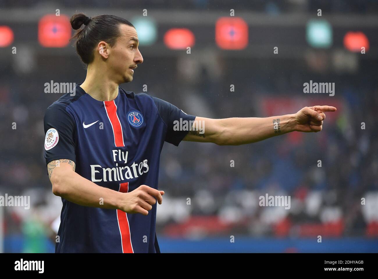 Paris Saint-Germain's Swedish forward Zlatan Ibrahimovic during the ...