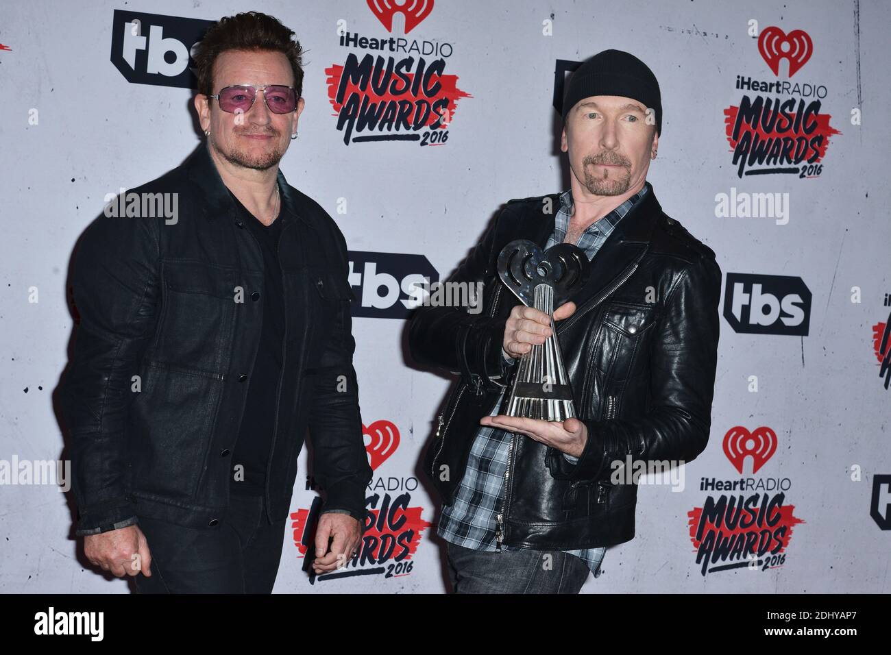Bono and The Edge attend the iHeartRadio Music Awards at The Forum on ...