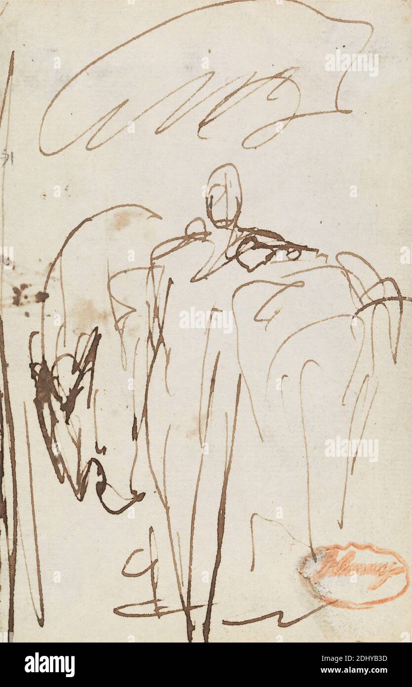 Figure Study 8, George Romney, 1734–1802, British, undated, Pen and ...