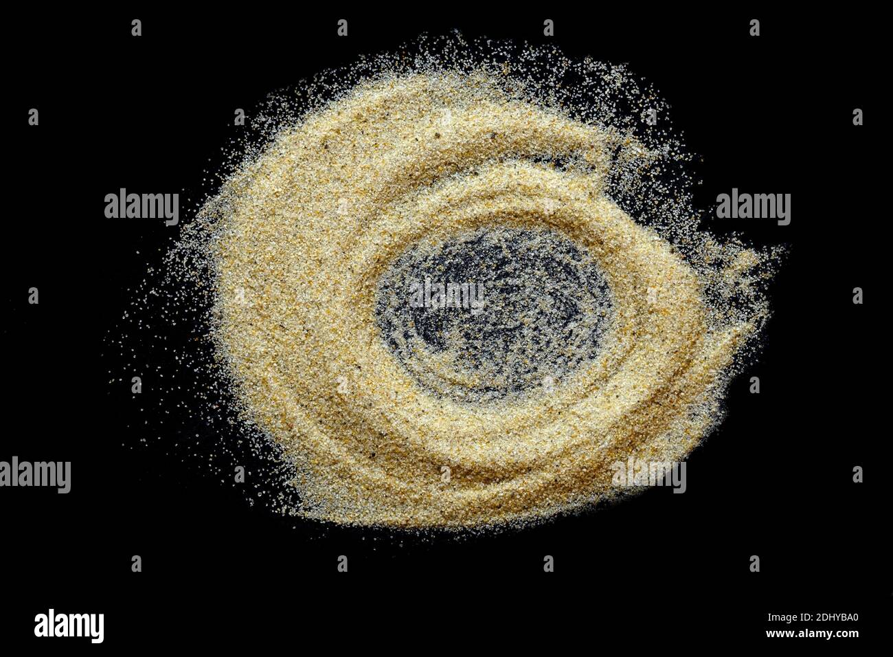Sand heap on black background Stock Photo - Alamy