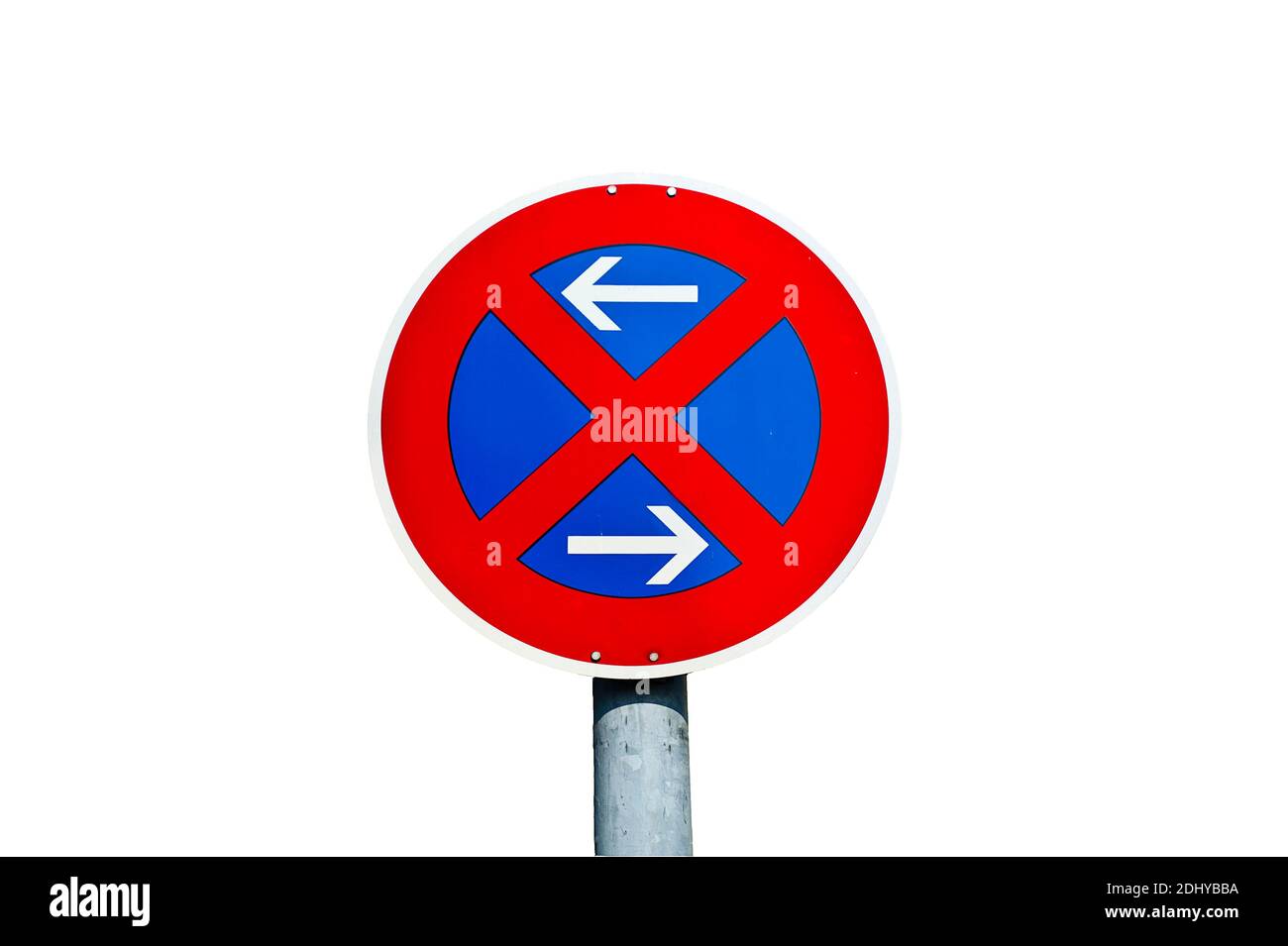 Parkverbot nach beiden Seiten, Verkehrsschild Stock Photo - Alamy