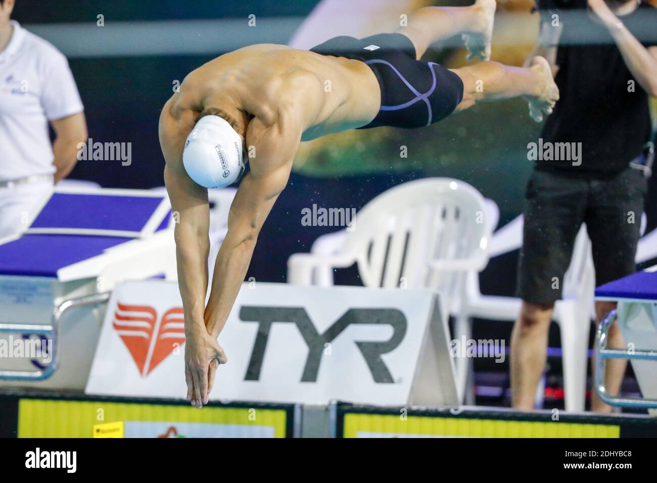 Florent Manaudou winner of the 50 meters freestyle men in the French ...