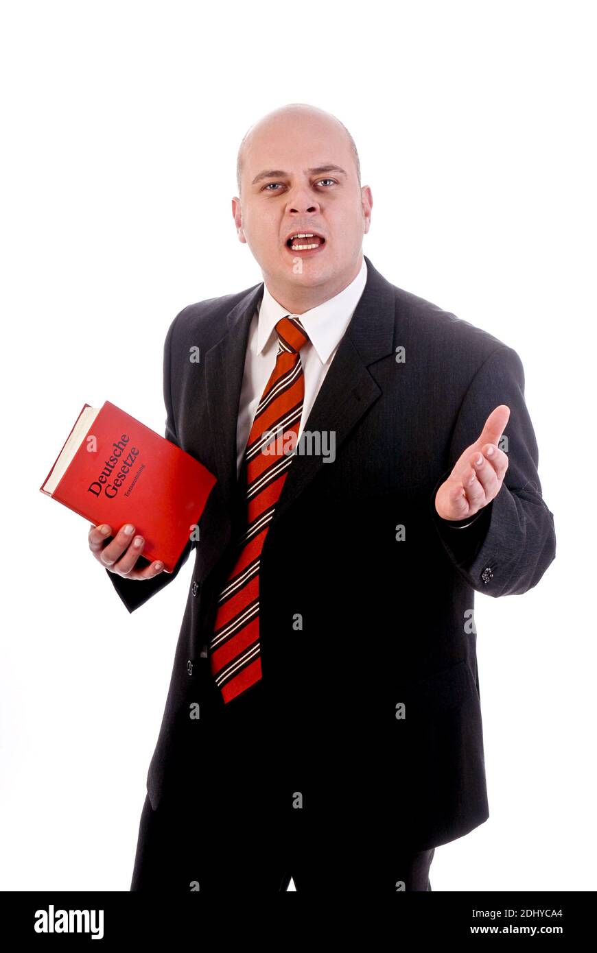 Anwalt mit Gesetzbuch Stock Photo - Alamy