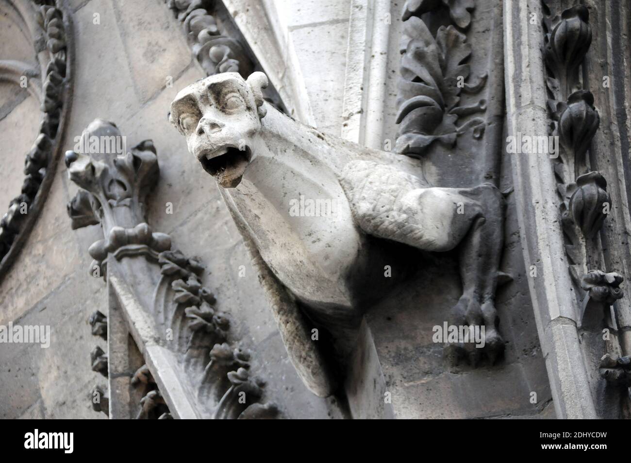 illustration of Gargoyle (Gargouille) at the church and cathedral in ...