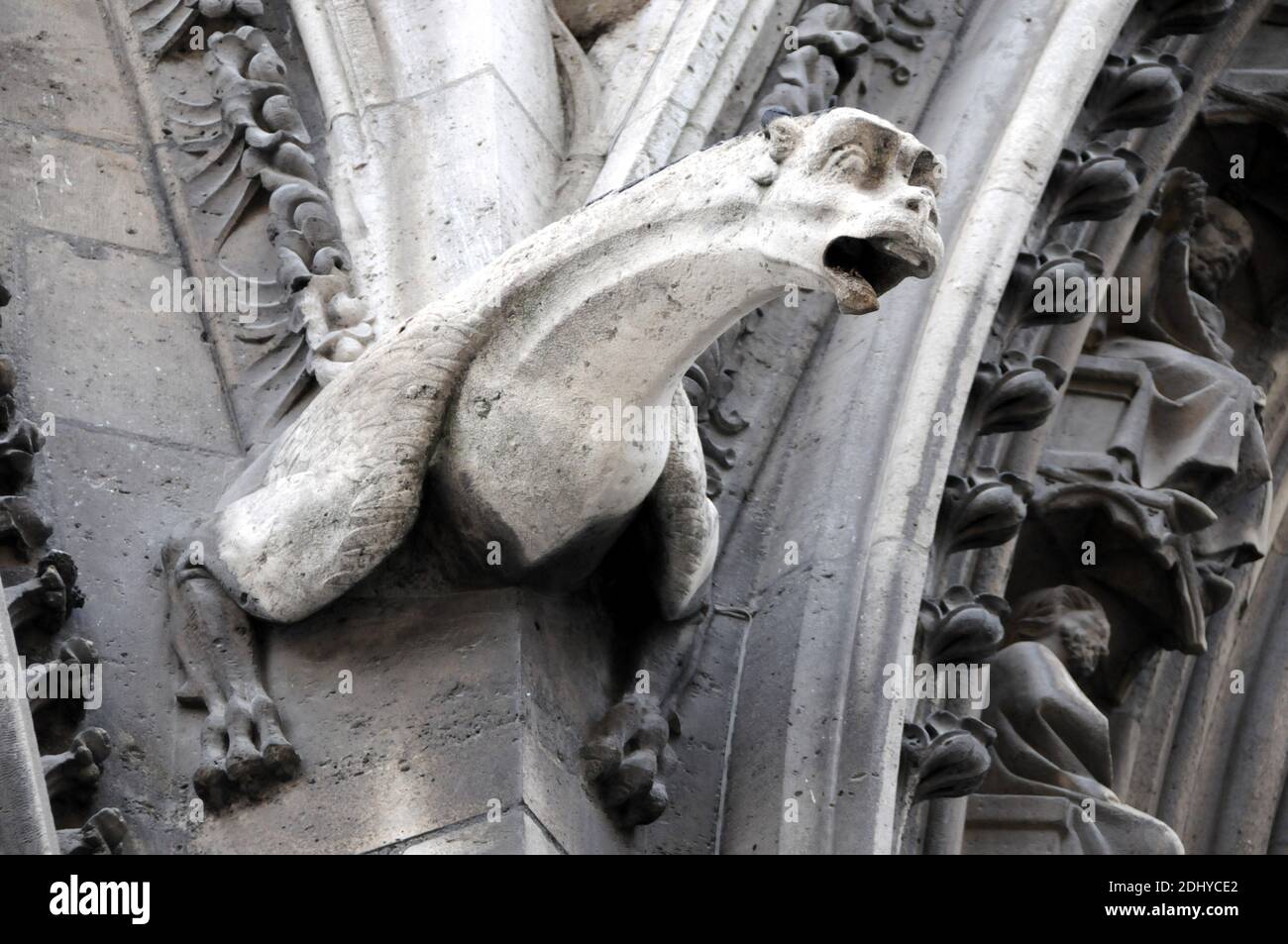 illustration of Gargoyle (Gargouille) at the church and cathedral in ...