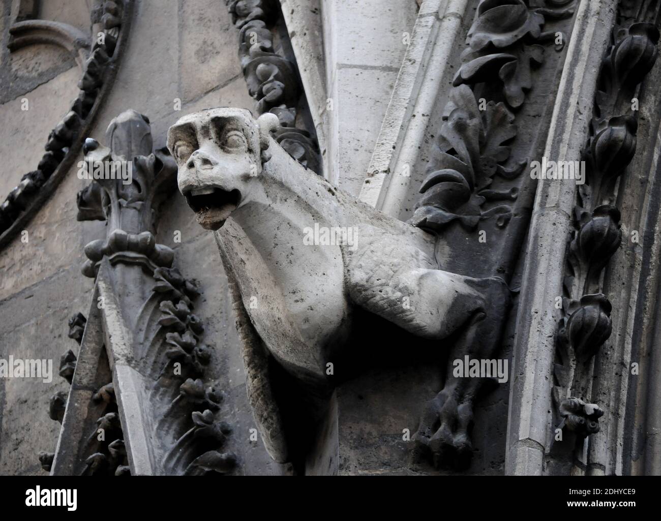 illustration of Gargoyle (Gargouille) at the church and cathedral in ...