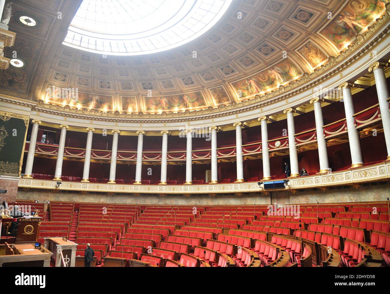 The Hemicycle in Palais Bourbon, the seat of the French National ...