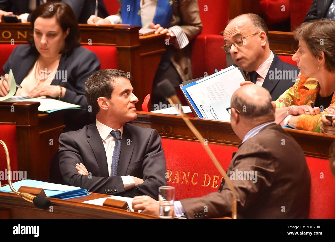 Prime Minister Manuel Valls and Minister of the Interior Bernard ...