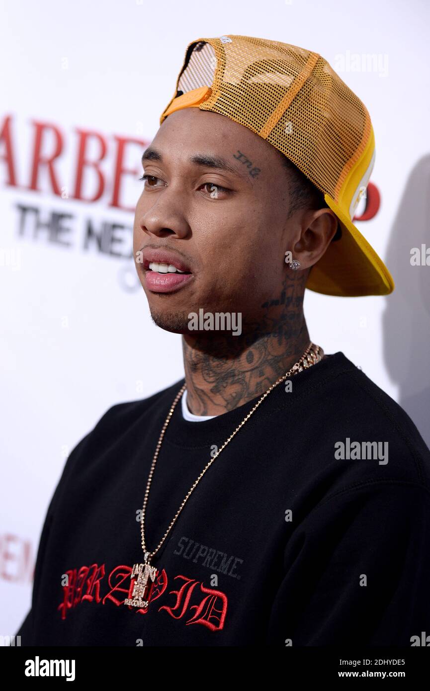 Tyga attends the premiere of New Line Cinema's 'Barbershop: The Next ...