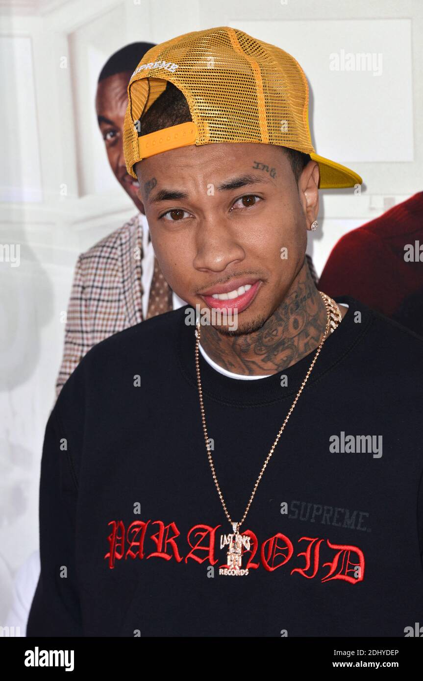 Tyga attends the premiere of New Line Cinema's 'Barbershop: The Next ...