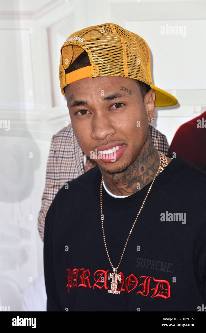 Tyga attends the premiere of New Line Cinema's 'Barbershop: The Next ...