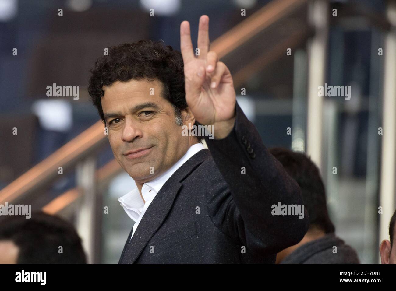 Rai in the stands watching the UEFA Champions League Quarter-Final ...