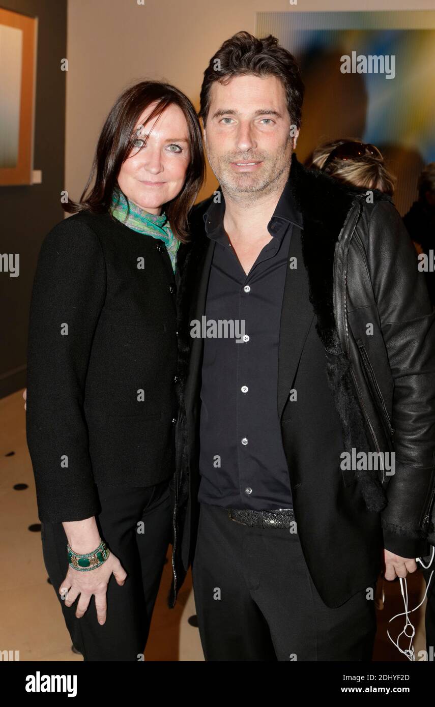 Heidi Barnes et Richard Orlinski lors du vernissage de l'exposition de ...