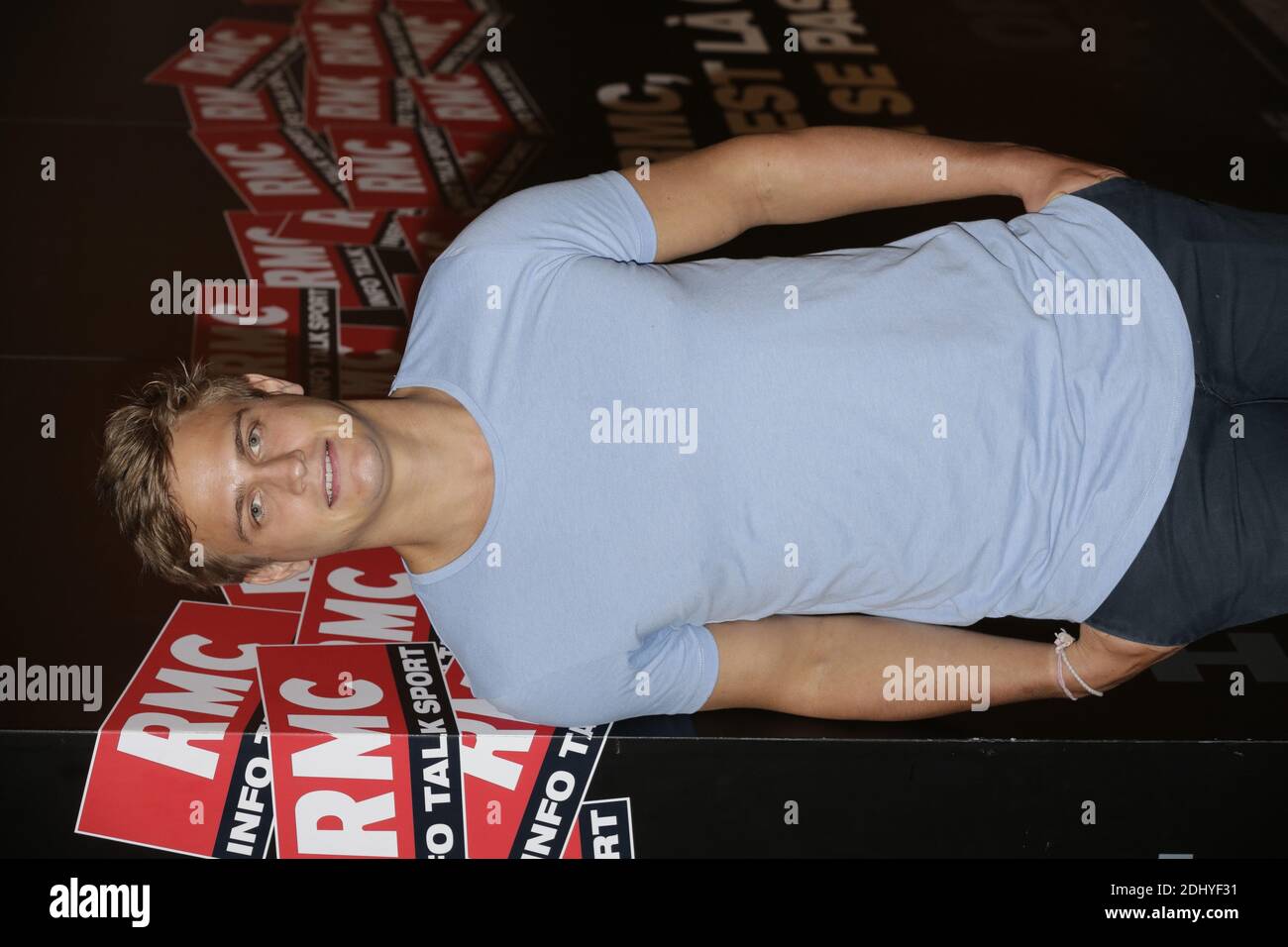 Exclusive - Jules Plisson at the 'Moscato Show' sport talk show on RMC ...