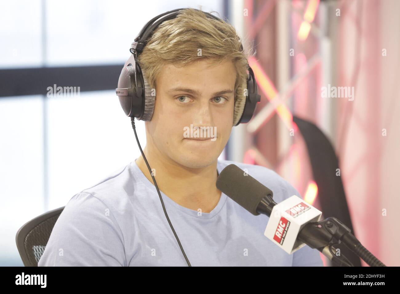 Exclusive - Jules Plisson at the 'Moscato Show' sport talk show on RMC ...