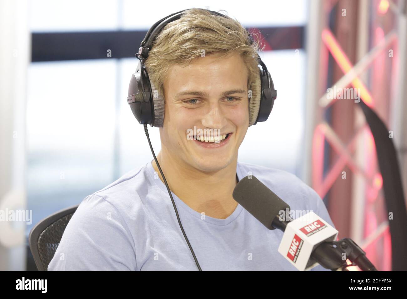 Exclusive - Jules Plisson at the 'Moscato Show' sport talk show on RMC ...